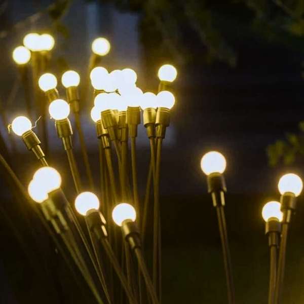 Lumina Garden Solar Lights - Set of 2 | Swaying Warm Yellow LED Lights ...