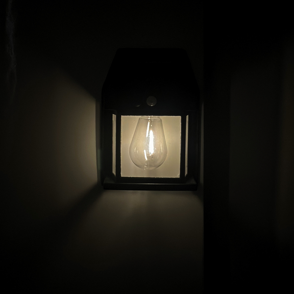 Edenlite Single Bulb Solar Motion Sensor Wall Light - Warm Yellow LED ...